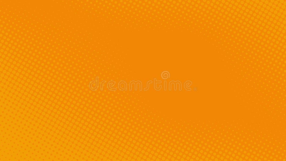 Orange Yellow Halftone Dot Background on the Edge. Suitable for Comics ...