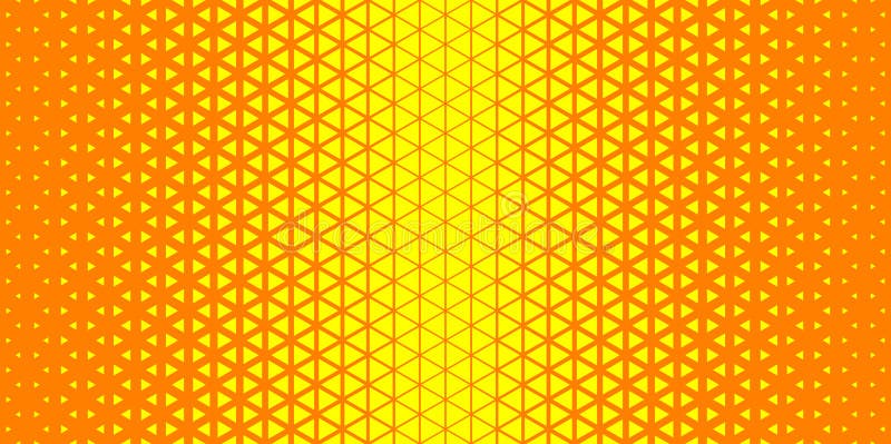 Orange Yellow Halftone Triangles Pattern. Abstract Geometric Gradient ...