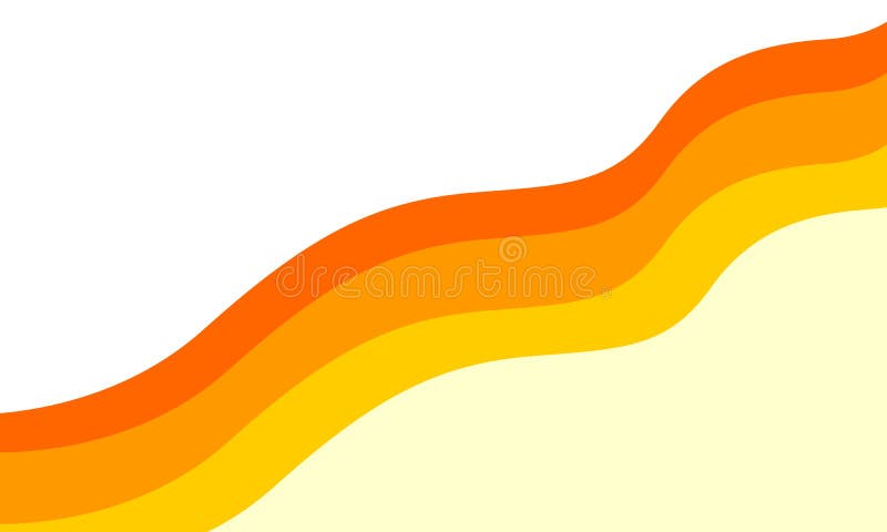 Orange Yellow Hot Shade Colour Lines Wave Curve Abstract Background ...