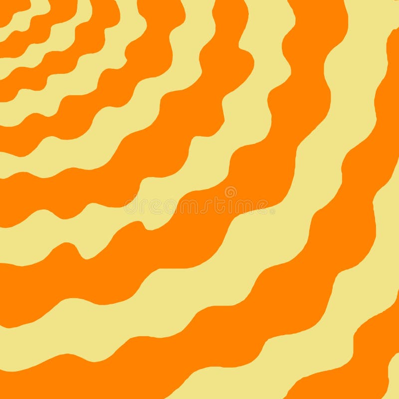 Orange Yellow Liquid Swirl Flow Groovy Stripe Y2K Pattern Stock ...