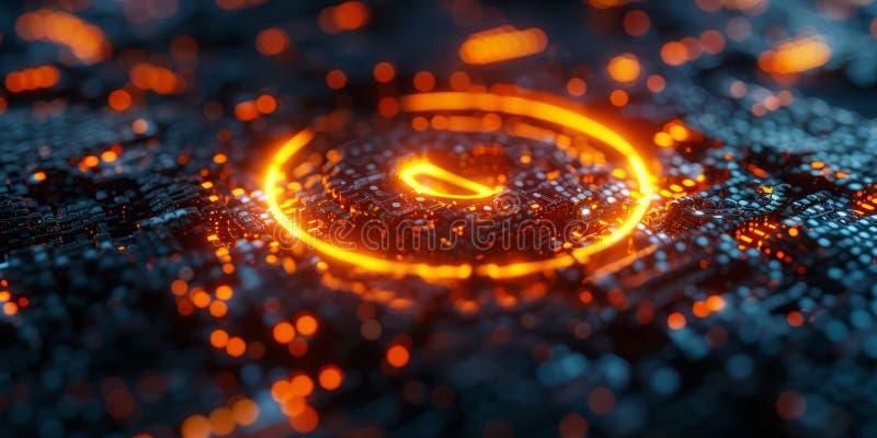 Orange and Yellow Neon Light Refresh Icon. Vibrant Colored Reload ...