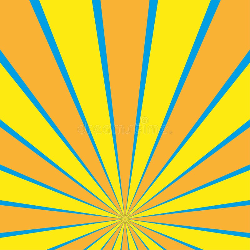Yellow Red Rays in Abstract Style. Pop Art Texture. Vector Illustration ...