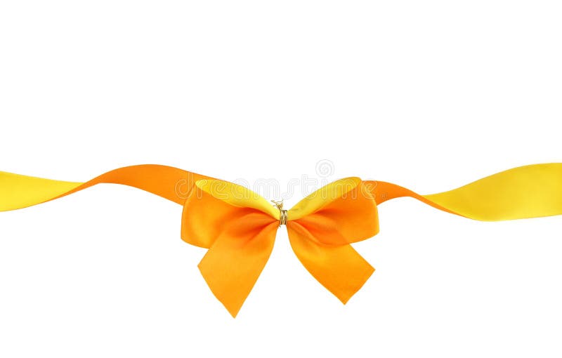 Orange and yellow ribbon stock image. Image of white - 18646691