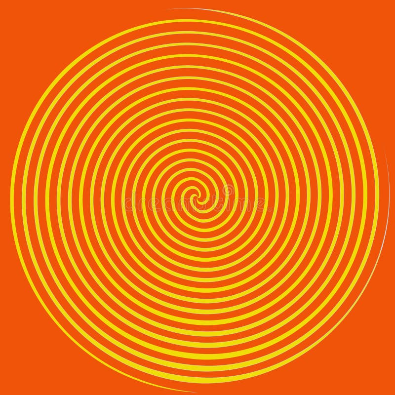 Orange and Yellow Spiral stock illustration. Illustration of spacey ...