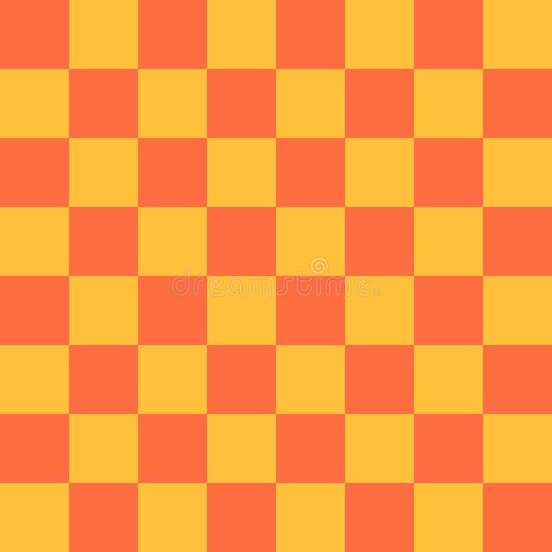 Orange and Yellow Square Tiles Checkered Seamless Pattern Stock Vector ...