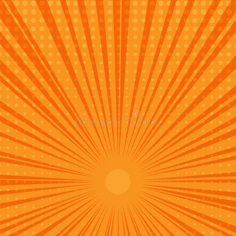 Orange And Yellow Starburst Background Stock Vector Illustration Of