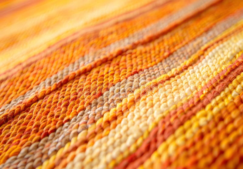 Orange Yellow Striped Woven Rug Texture Stock Illustration ...