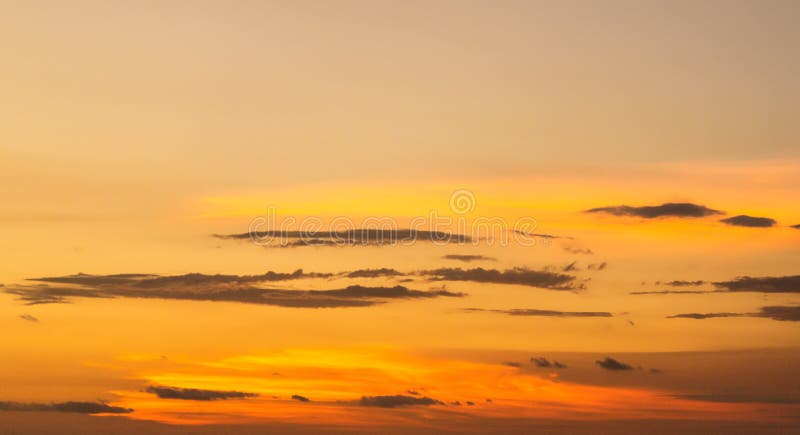 Orange and Yellow Sunset Sky Replacement or Background Stock Photo ...