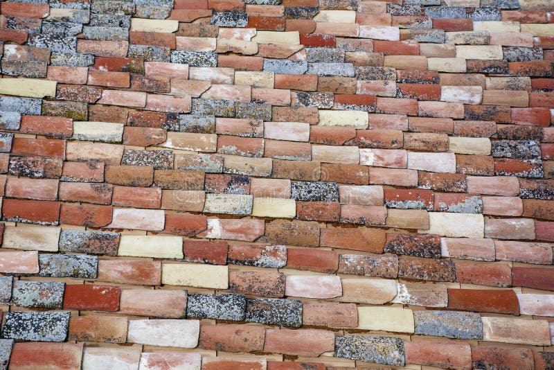 Orange and yellow tiles stock photo. Image of architecture - 65176668