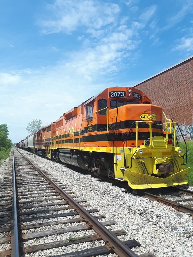 Yellow Train Station House at the Discovery Park of America Editorial ...
