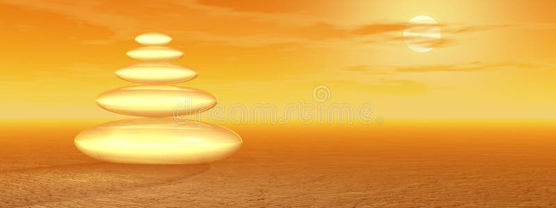 Orange zen stock illustration. Illustration of quiet - 17879270