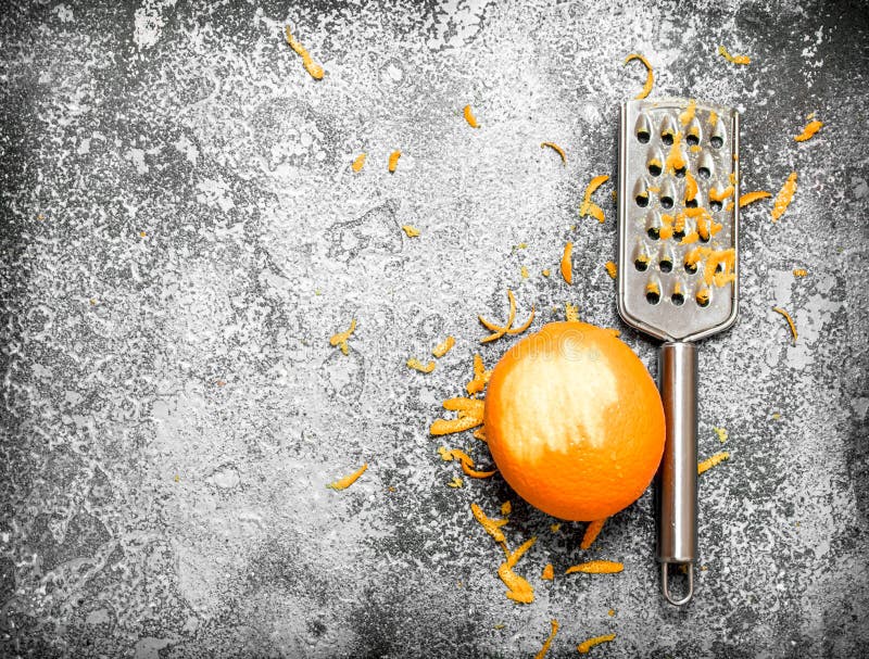 Orange Zest with a Grater . Stock Photo - Image of zest, zester: 97723222
