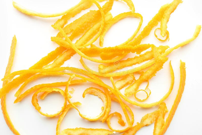 Orange zest on white stock image. Image of macro, close - 3920687