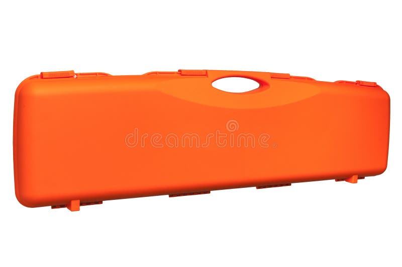 Orangecase for Guns Isolated on White Stock Photo - Image of briefcase ...