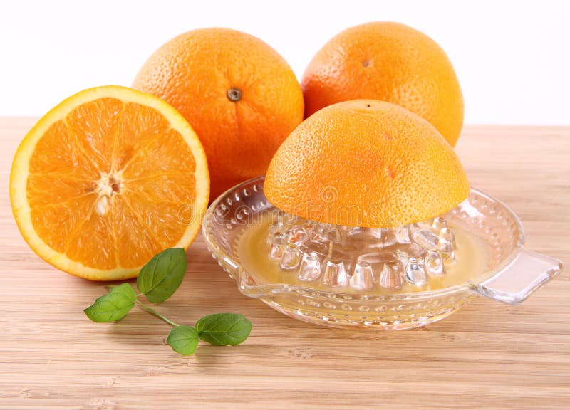 Orange Juice Squeeze Fresh Orange Half Being Squeezed Hand Stock Photos ...