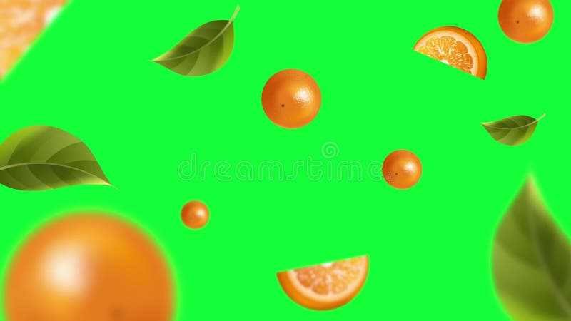 Oranges Bouncing on Green Screen Stock Footage - Video of screen ...
