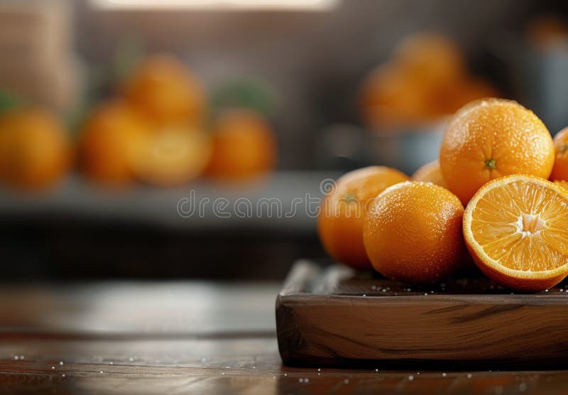 Oranges in a Bowl on a Kitchen Counter Stock Image - Image of ...