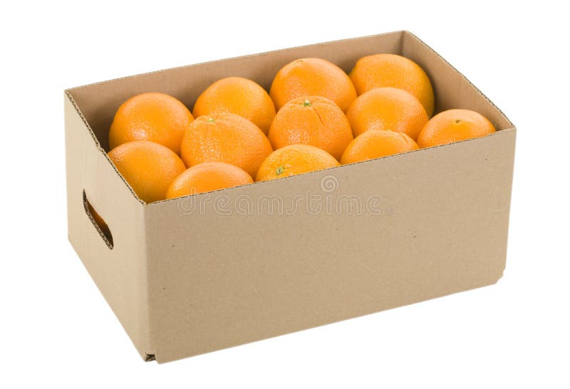 Oranges in Box stock photo. Image of oranges, clipping - 12830328