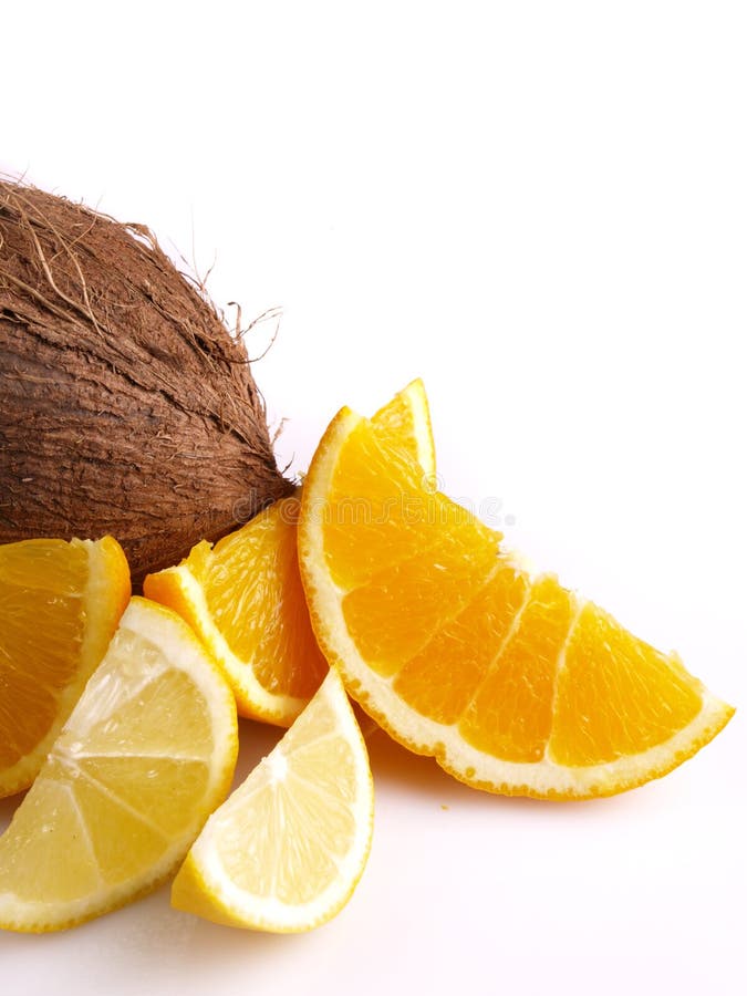 Oranges, lemon, coconut stock image. Image of orange, therapy - 3804101