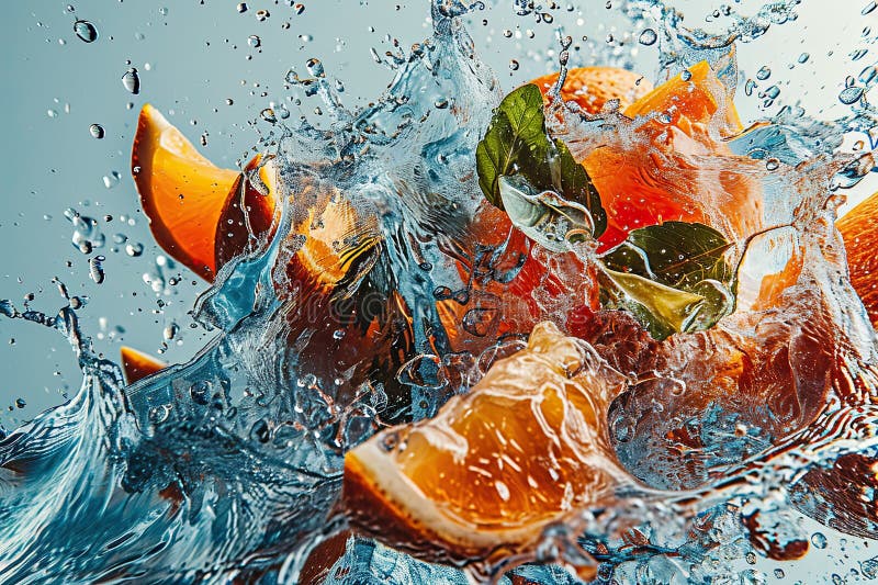 Oranges and Lemons Fluid and Organic, Water Drops, Stock Photo - Image ...