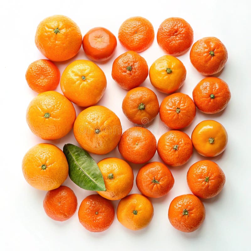 Oranges and Mandarins Arranged Attractively on Transparent Background ...