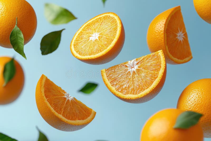 Oranges in Mid-air, Suspended by an Invisible Force Stock Image - Image of illusion, fantasy ...