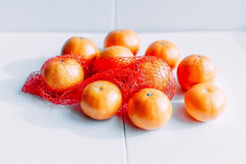 Oranges in Net on White Backgroung Not Isolated Stock Image - Image of ...