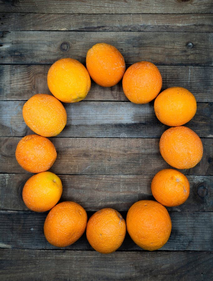 Oranges Placed in the Shape of a O Stock Photo - Image of expertly ...