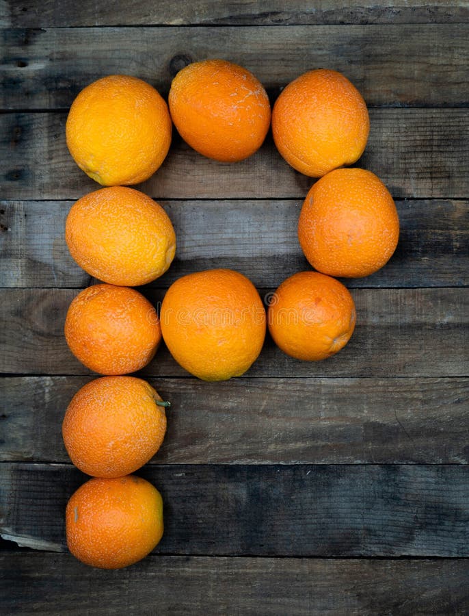 Oranges Placed in the Shape of a P Stock Image - Image of shape ...