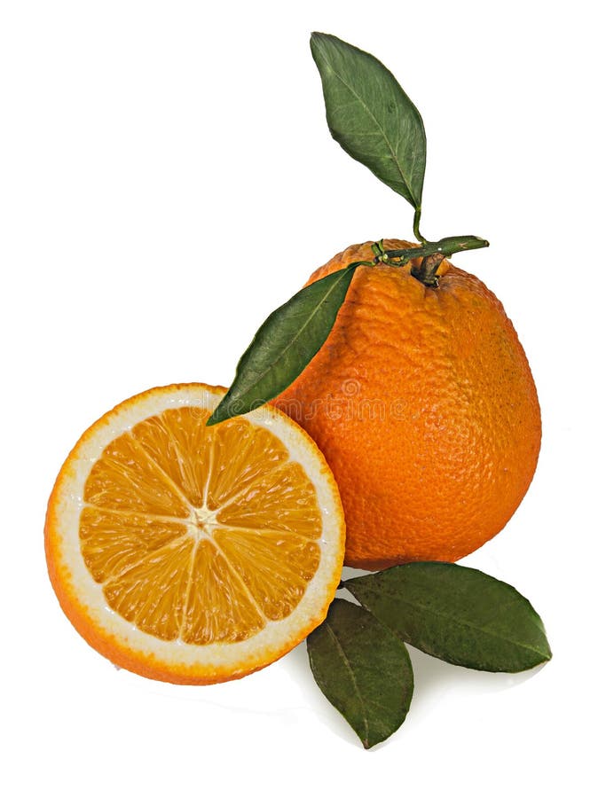 Orange section stock photo. Image of leaf, citrus, sinensis - 7693500