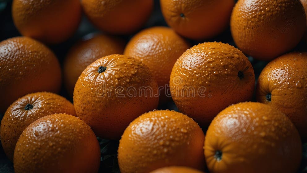 Oranges Stacked on Top of Each Other, Halved. Stock Image - Image of ...