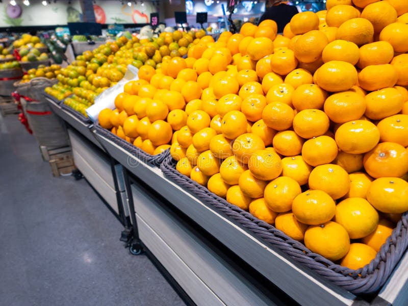 Oranges in supermarket stock image. Image of store, fresh - 303726803