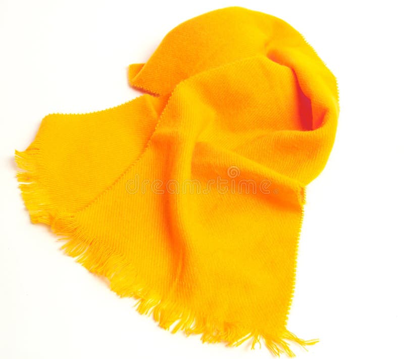 Orangey yellow scarf stock image. Image of wool, warm - 17037793