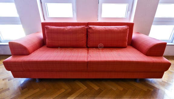 Oranje bank stock afbeelding. Image of stijl, zacht, luxueus - 28458187