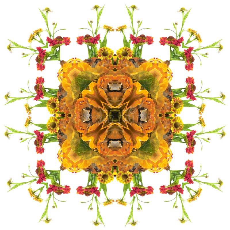 Oranje Mandala Van De Herfst Stock Illustratie - Illustration of ...