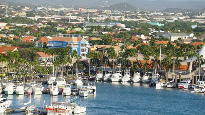 Oranjestad in Aruba editorial photography. Image of harbor - 64232042