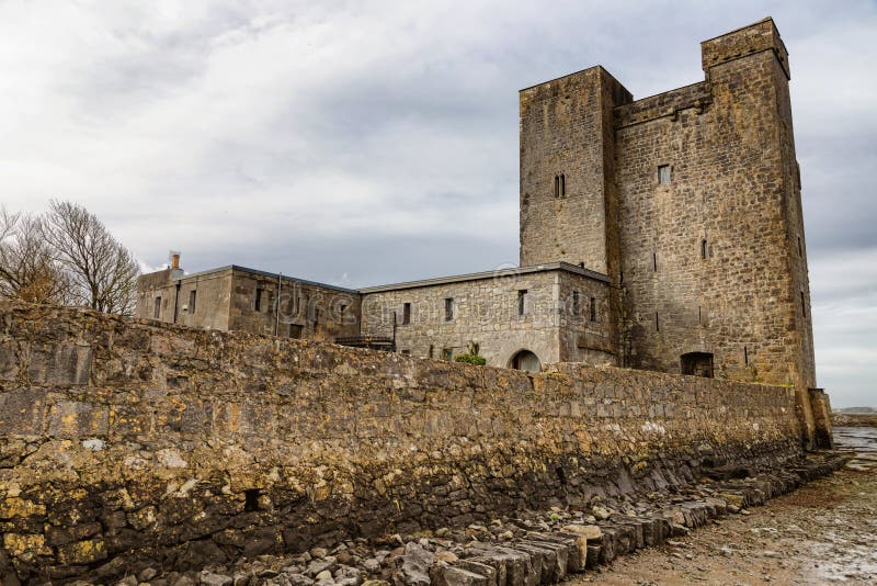 Oranmore Castle in Galway Bay Stock Image - Image of tower, house ...