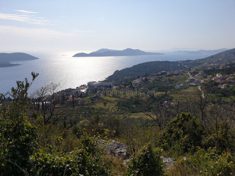 Orasac town view stock image. Image of coast, reservoir - 183309559