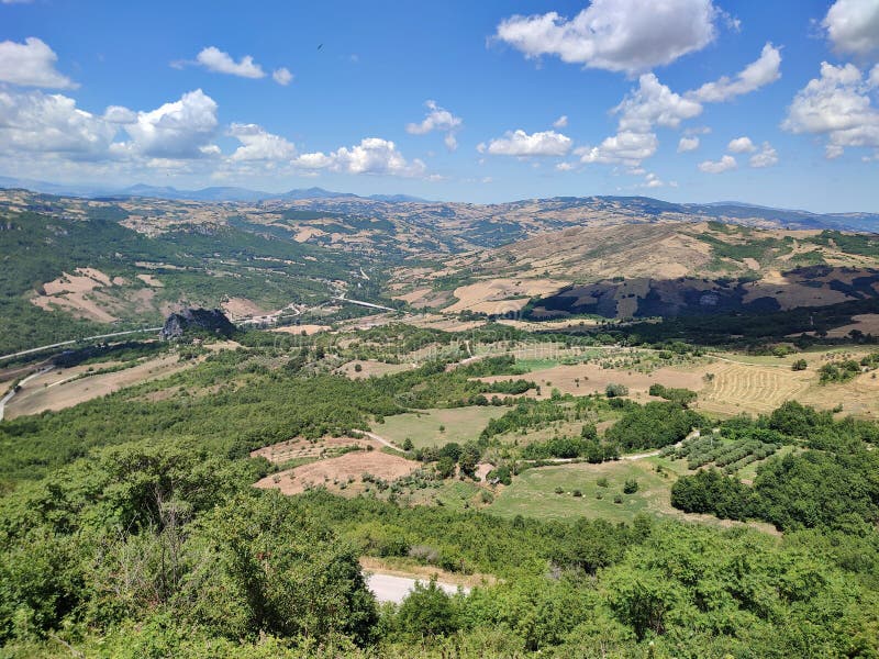 Oratino - Paesaggio Dal Belvedere Calise Stock Image - Image of ...