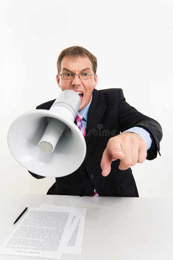 Giving an Order stock photo. Image of finance, megaphone - 4799614