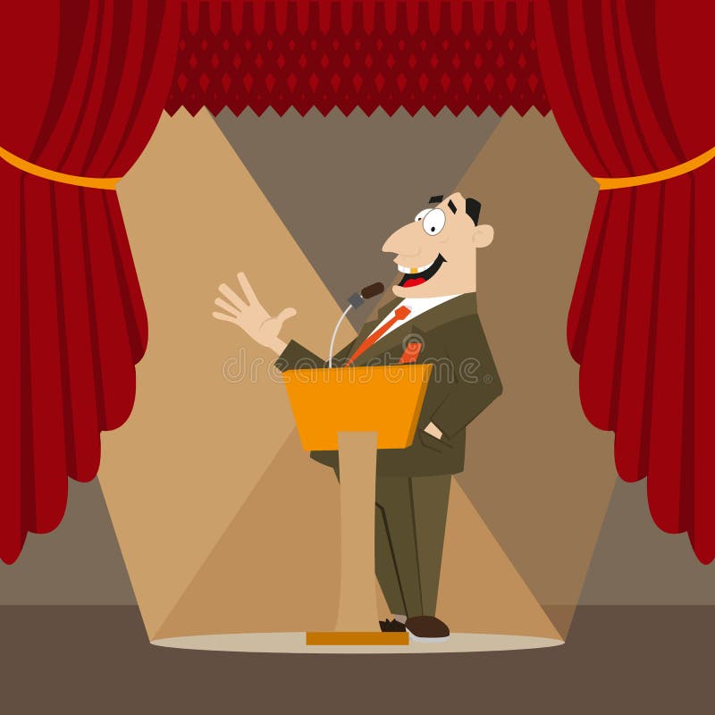 Orator made a speech stock vector. Illustration of conference - 80156856