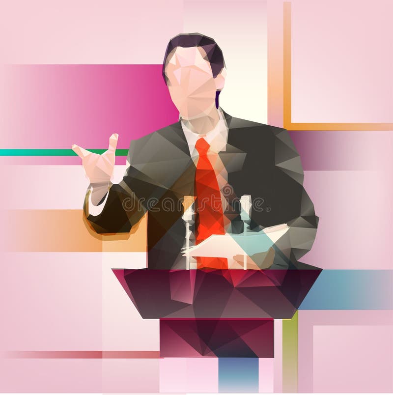 Orator stock illustration. Illustration of character - 42288836