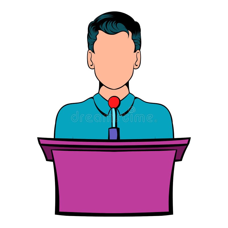 Orator Speaking from Tribune Icon, Icon Cartoon Stock Vector ... Orator Speaking from Tribune Icon, Icon Cartoon Stock Vector ...