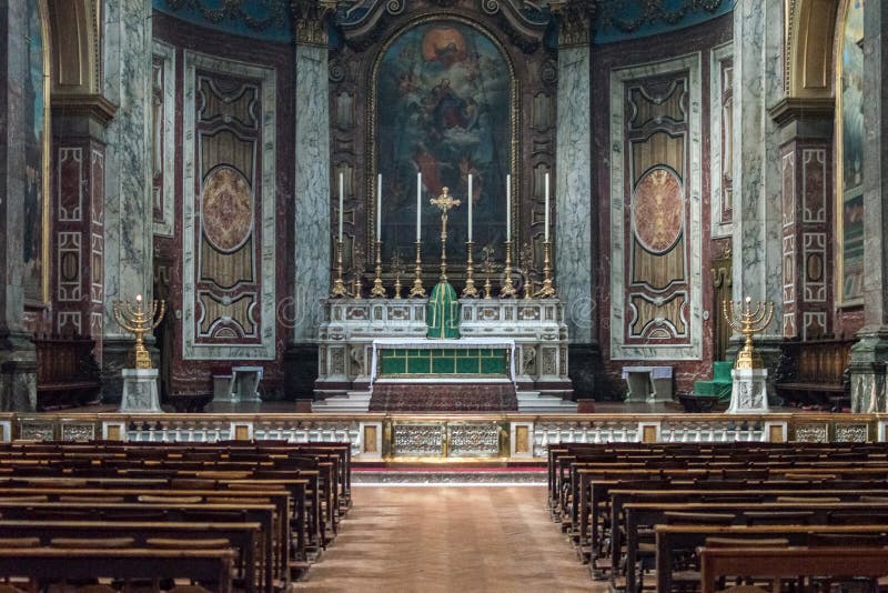 Oratory London Candlestick for Seven Candles with Altar in Background ...