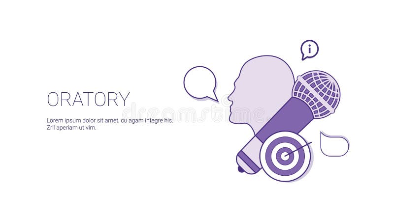 Oratory Speaking Public Concept Template Web Banner with Copy Space ...