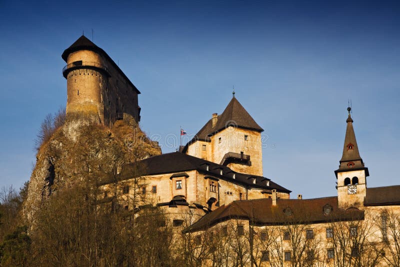 Orava castle stock photo. Image of medieval, tower, church - 20861710