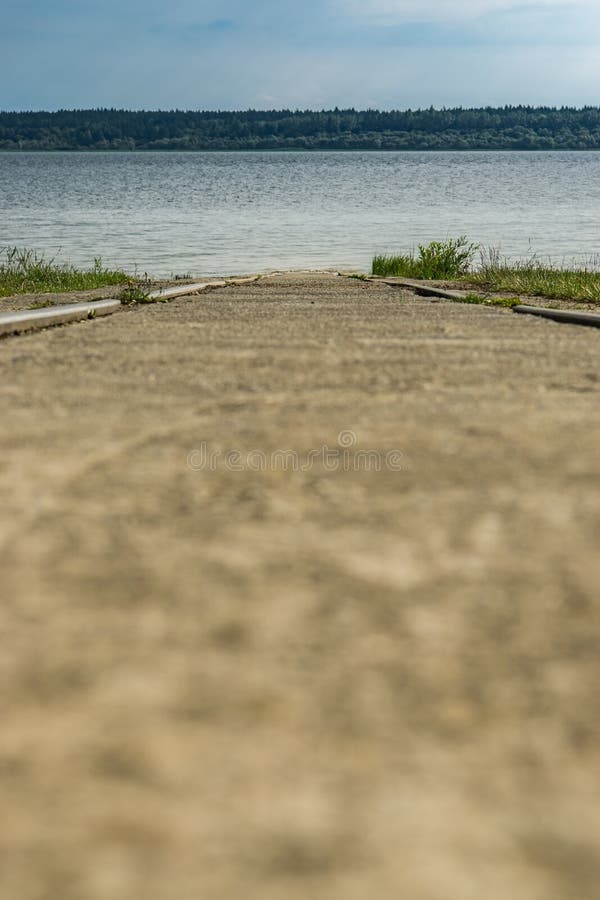 Orava Reservoir with the Pavement Stock Photo - Image of artificial ...