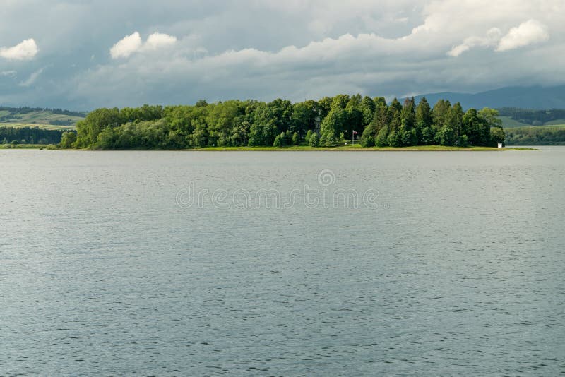 Orava Reservoir and Slanicky Island Stock Photo - Image of landscape ...