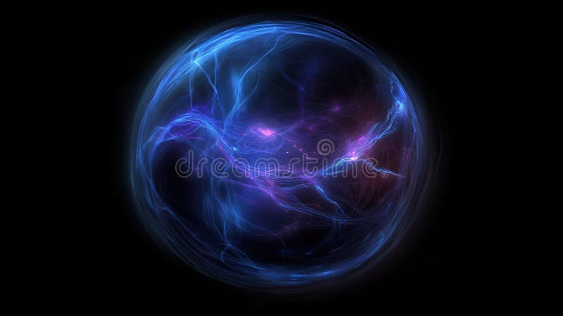 Orb of Energy a Swirl of Light and Power in a Digital Abstract Stock ...
