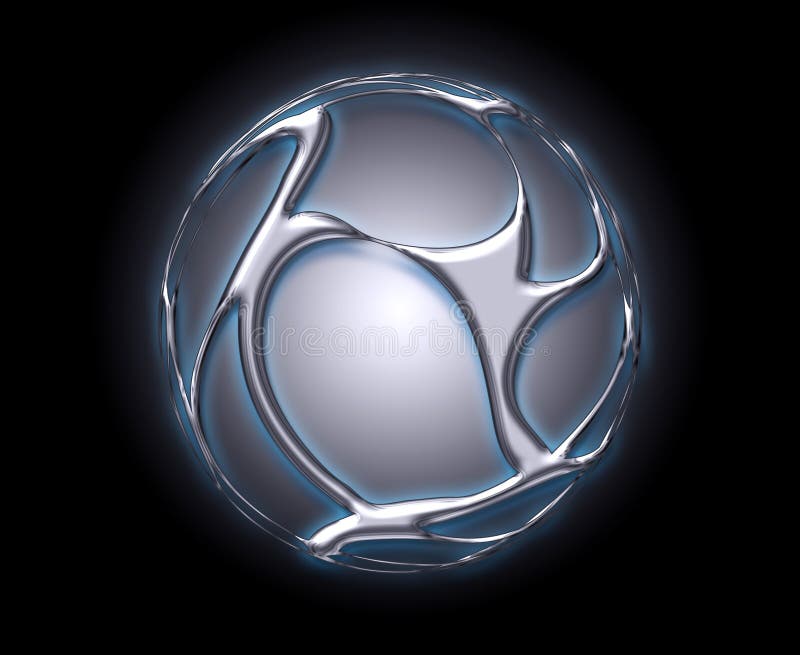 Orbe brillante del metal stock de ilustración. Ilustración de color ...